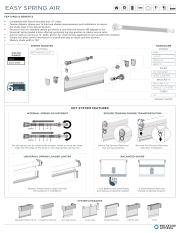 Rollease Acmeda Easy Spring Air Reference guide | Manualzz