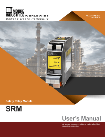 Moore Industries SRM Safety Relay Module Owner's Manual | Manualzz