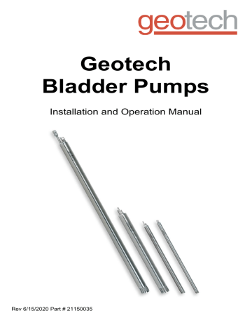 Geotech Bladder Pumps Owner's Manual | Manualzz