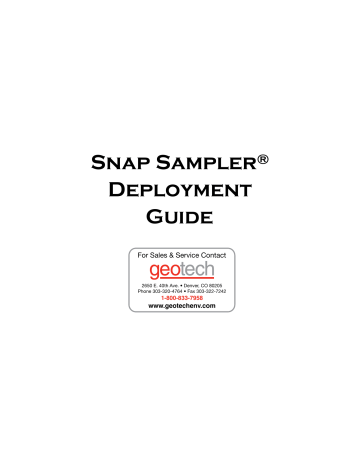 Geotech Snap Sampler Deployment Guide | Manualzz