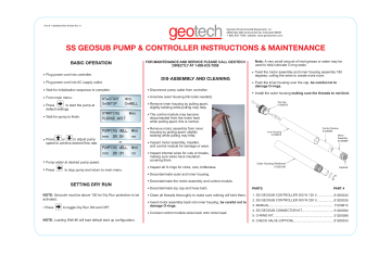 Geotech SS Geosub/AC Controller Quick Start | Manualzz