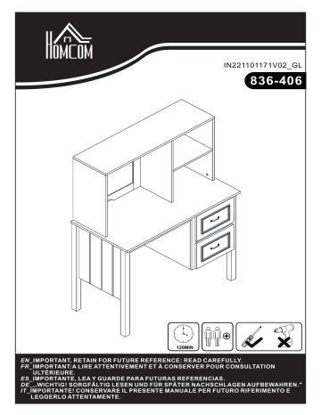 HOMCOM 836-406 Computer Desk User Guide | Manualzz