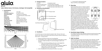 Alula RE111P Indoor Motion Sensor Installation Guide | Manualzz