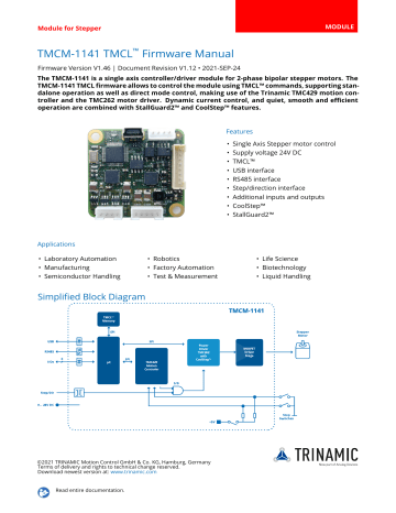 Trinamic TMCM-1141 Module Owner's Manual | Manualzz