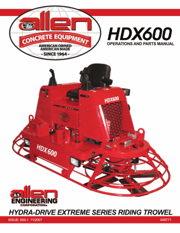 Allen Engineering HDX600E Manual | Manualzz