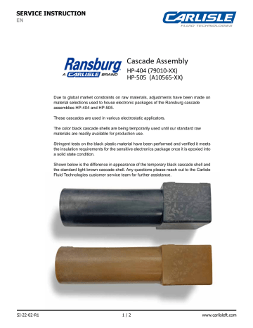 Carlisle Cascade Assembly Instruction | Manualzz