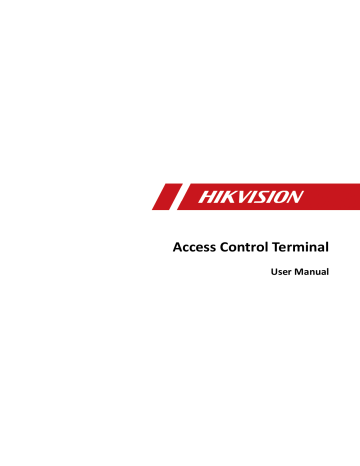 Hikvision DS-K1T805EBWX Card Terminal User Manual | Manualzz