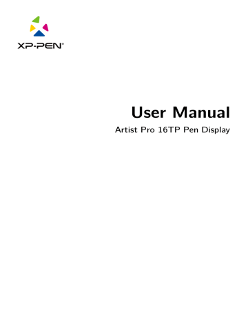 XP-PEN Artist Pro 16TP Pen Display User Manual | Manualzz