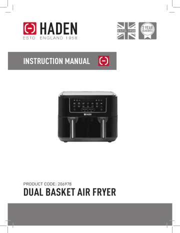 HADEN 206978 Dual Basket Air Fryer Instruction manual | Manualzz
