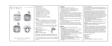 Bytech AUBE223 True Wireless Earbuds User Manual | Manualzz