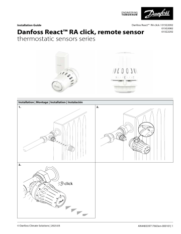 Danfoss React RA Click Thermostatic Sensors Installation Guide | Manualzz