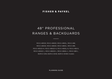 Fisher & Paykel RGV2-486GD-L N 48 Inch 6 Burners Planning Guide | Manualzz