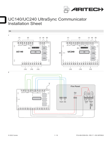 aritech UC140 UltraSync Communicator Installation Guide | Manualzz