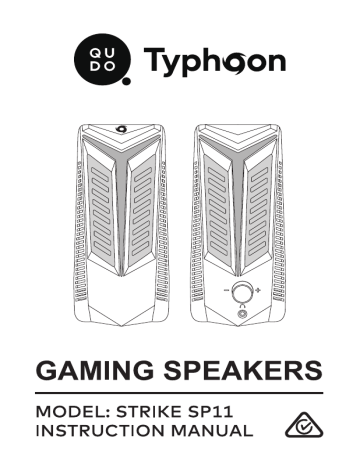 Typhoon TYPGMSPBK 2.0 RGB Gaming Speakers Instruction manual | Manualzz