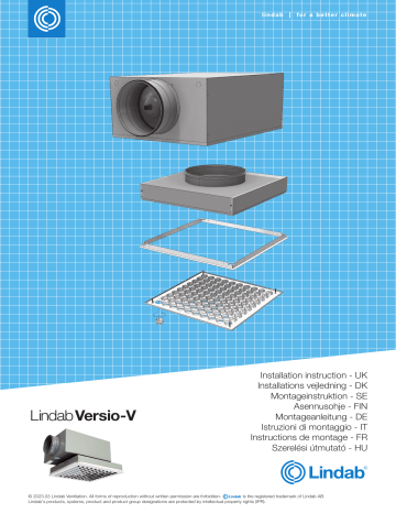 Lindab PS1-4 Versio-V Plenum Box instruction manual | Manualzz