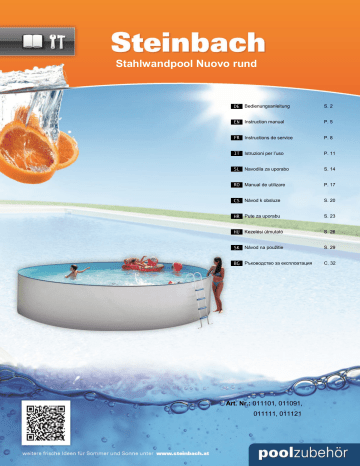 Steinbach Steel wall pool Nuovo round instruction manual | Manualzz
