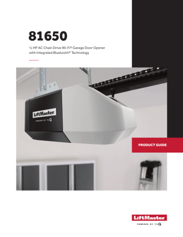 LiftMaster 81650 ½ HP AC Chain Drive Wi-Fi Garage Door Opener Product ...