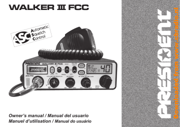 PRESIDENT Walker III FCC AM FM Transceiver Owner’s Manual | Manualzz
