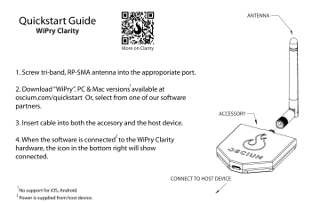 OSCIUM OSC2567 WiPry Clarity Spectrum Analyzer User Guide | Manualzz