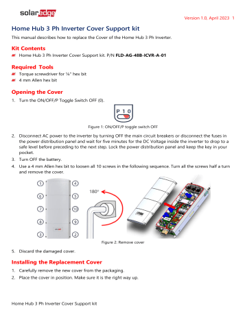 SolarEdge SolarEdge Home Hub, Three Phase Inverter Cover Support Kit Guide | Manualzz