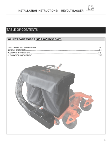 Bad Boy 2021 Bagger System Owner's Manual | Manualzz