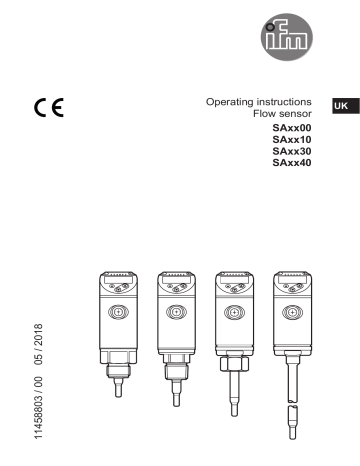 IFM SA5040 Flow sensor Operating Instructions | Manualzz