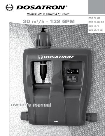 Dosatron D30 Owner’s Manual | Manualzz