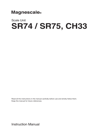 Magnescale SR74/75 Owner Manual | Manualzz
