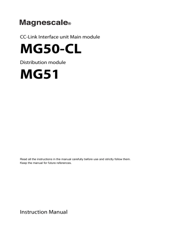 Magnescale MG50-CL/MG51 Digital Gauge Owner Manual | Manualzz