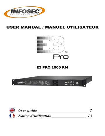 Infosec E3 Pro 1000 RM Guide | Manualzz