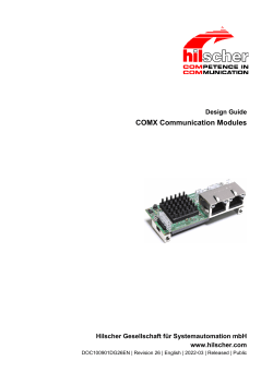 hilscher COMX 100CA-RE - Operating instructions | manualzz.com