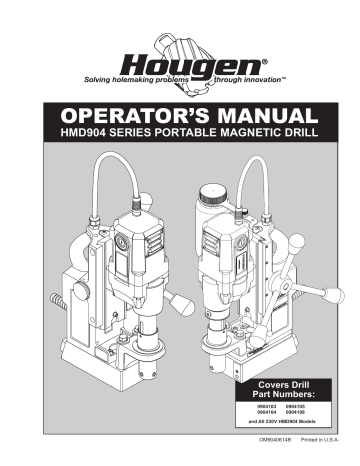Hougen 0904104 HMD904 Operator's Manual | Manualzz