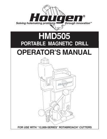 Hougen HMD505 Operator's Manual | Manualzz