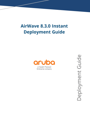 Aruba AW-HW-ENT AirWave Installation Guide | Manualzz