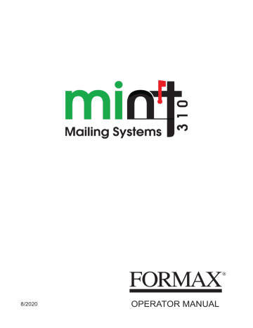 Formax Mint 310 Operator Manual | Manualzz