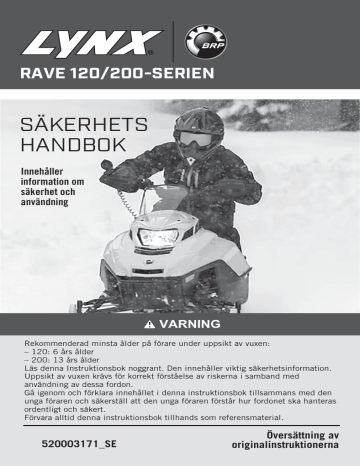 Lynx RAVE 120/200 Series Bruksanvisning | Manualzz