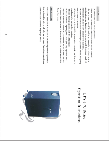 LongFei Oxygen Concentrator Industrial Installation Guide | Manualzz