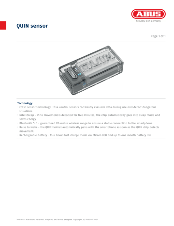 ABUS 030301001135 QUIN sensor Technical data | Manualzz