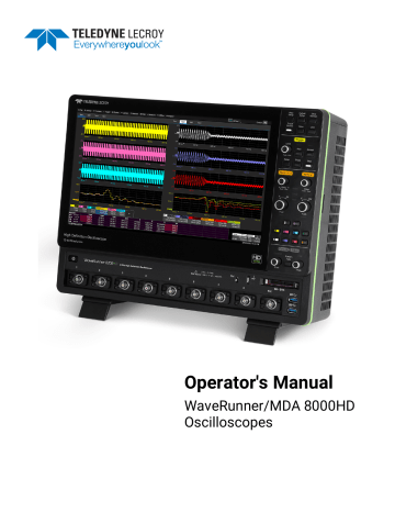 Lecroy WaveRunner/MDA 8000HD Oscilloscope Manual | Manualzz