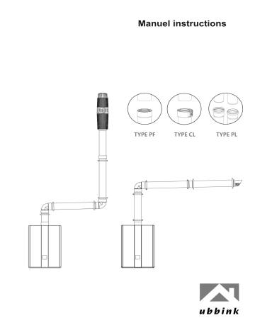 Ubbink 223150 Terminal horizontal Rolux Condensation D80/125mm, excentrique, blanc Installation ...