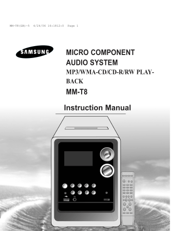Samsung MM-T8 Instruction manual | Manualzz
