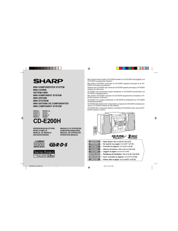 Sharp CD-E200H Specifications | Manualzz