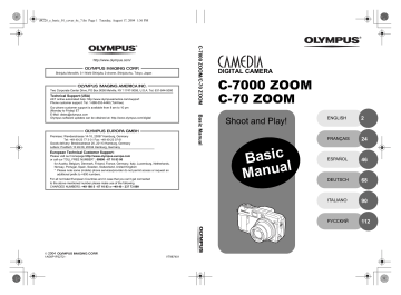 Olympus C-70 Digital Camera User Manual pdf | Manualzz