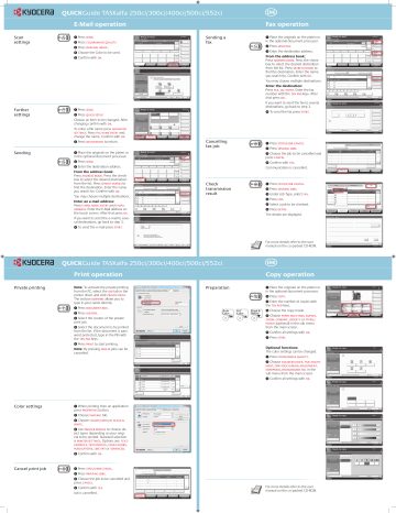 Kyocera TASKalfa 300ci User Guide | Manualzz