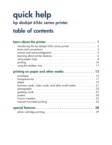 HP DeskJet 656C User Guide | Manualzz