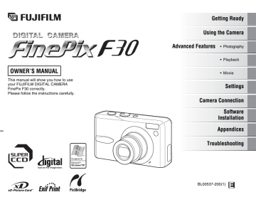 Fujifilm FinePix F30 Camera User Guide | Manualzz