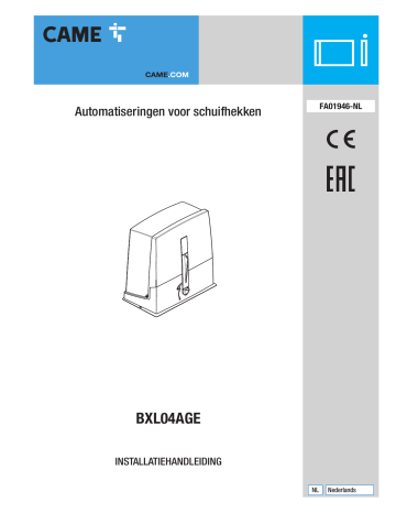 CAME BXL ZN7 SLIDING GATE AUTOMATION Installation manual | Manualzz