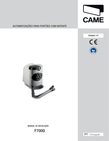 CAME F7000 SWING GATE AUTOMATION Installation manual | Manualzz