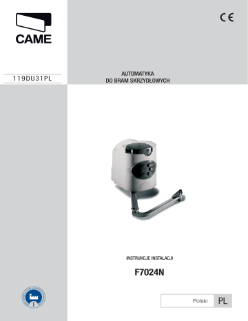 CAME FAST 24V SWING GATE AUTOMATION Installation manual | Manualzz