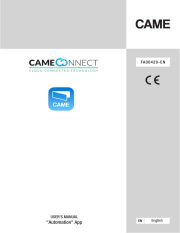 CAME CONNECT GATEWAY Installation Manual | Manualzz